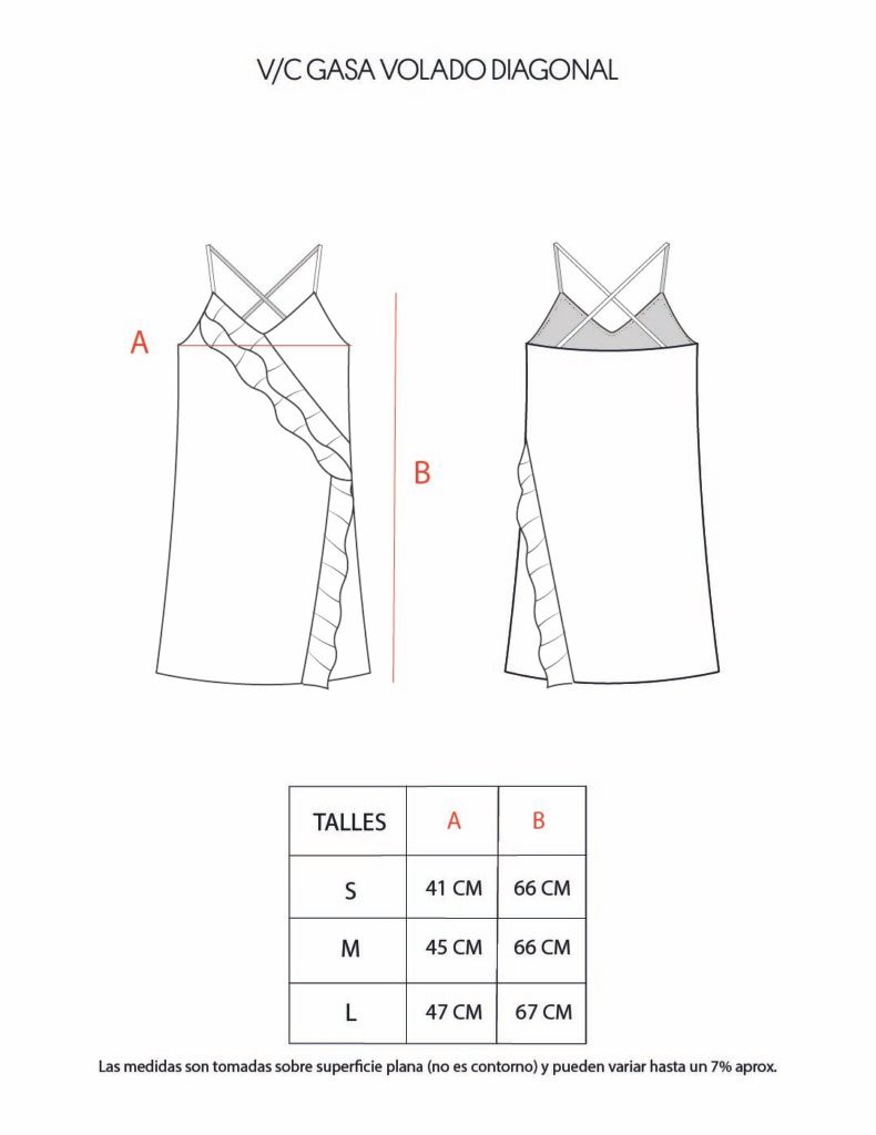 VESTIDO CORTO GASA VOLADO DIAGONAL – Design Plus
